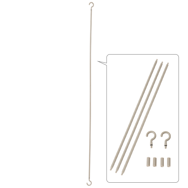 つぎつぎS字フック(3本ツナギ) グレー 店舗用品 販促POP 天井 つぎつぎS字フック(3本ツナギ) グレー 店舗用品 販促POP 天井